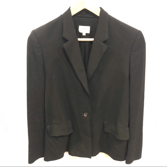 Wilfred | Jackets & Coats | Wilfred Aritzia Single Button Notched Collar Blazer Black Business ...